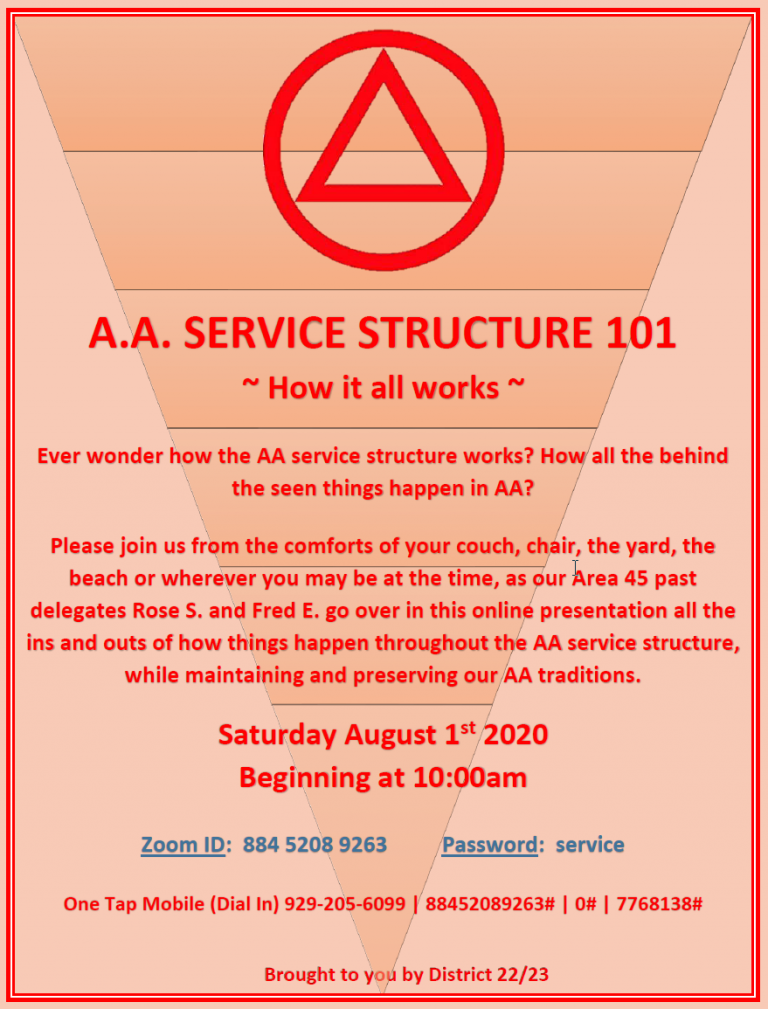 AA Service Structure 101 by District 22/23 – AASJ