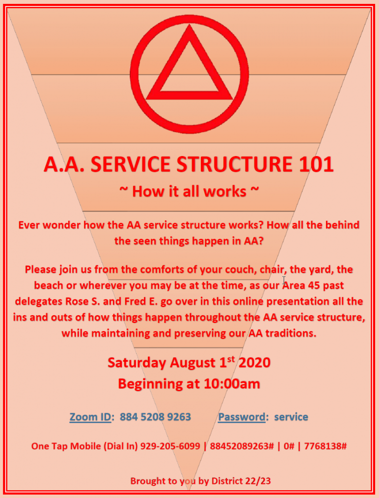 AA Service Structure 101 by District 22/23 – AASJ