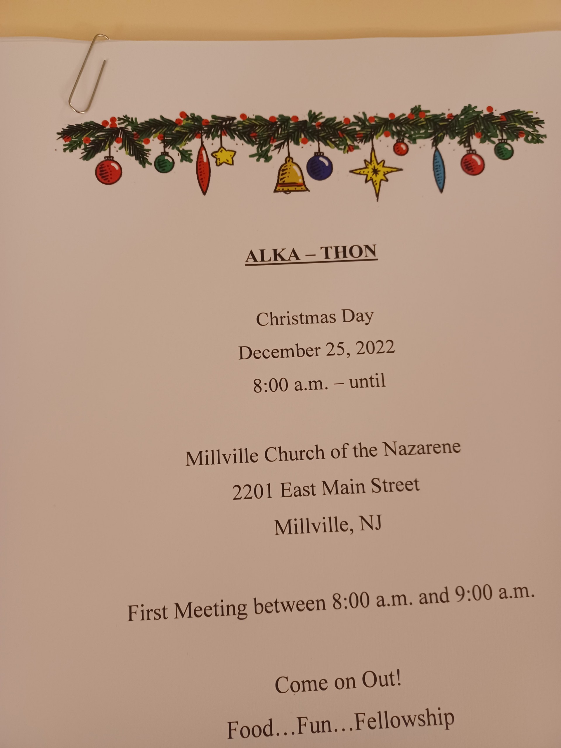Christmas Day ALKA-THON – AASJ